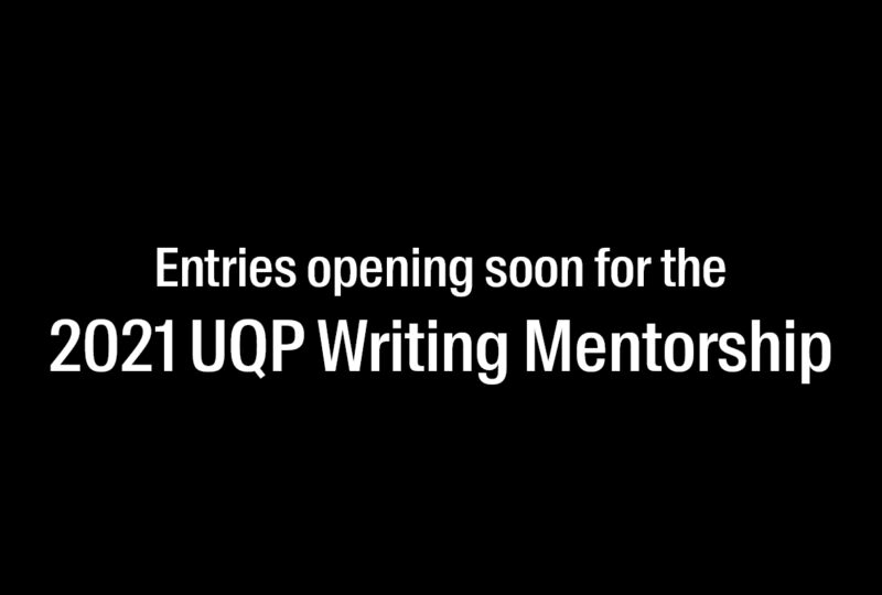 UQP announces the recipient of the 2021 UQP Writing Mentorship | UQP