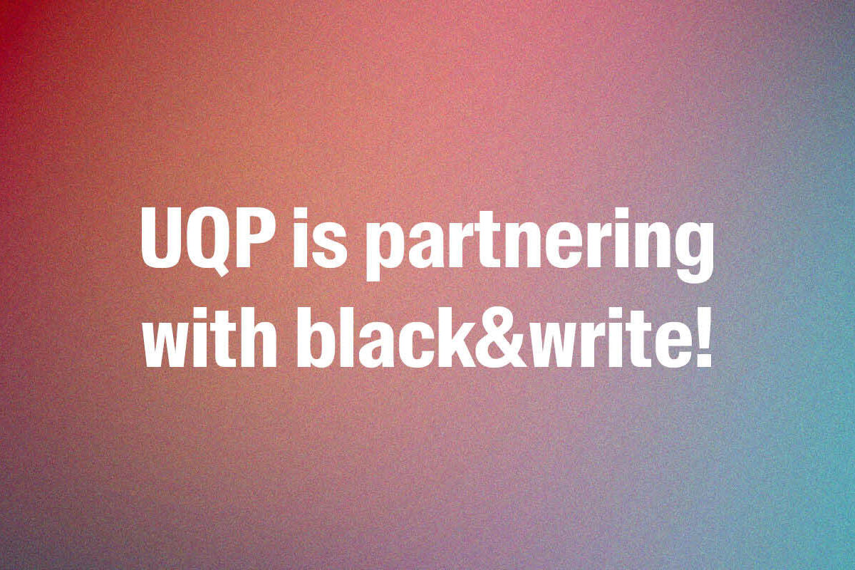 UQP and black&write! announce new partnership | UQP